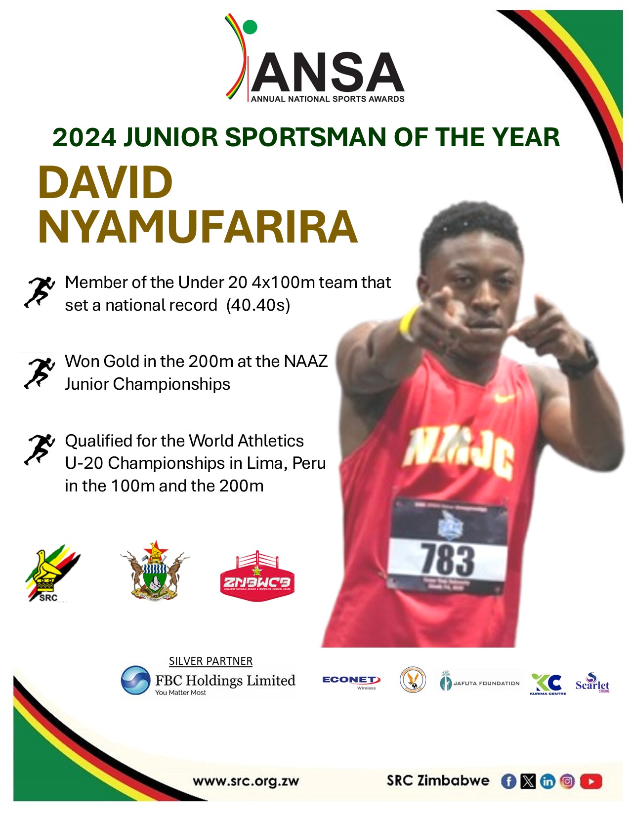David Nyamufarira ANSA 2024 Profile - Sports and Recreation Commission ...